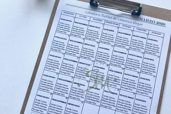 Calendario Rutina de Limpieza Semanal + Lista Imprimible Gratis ...